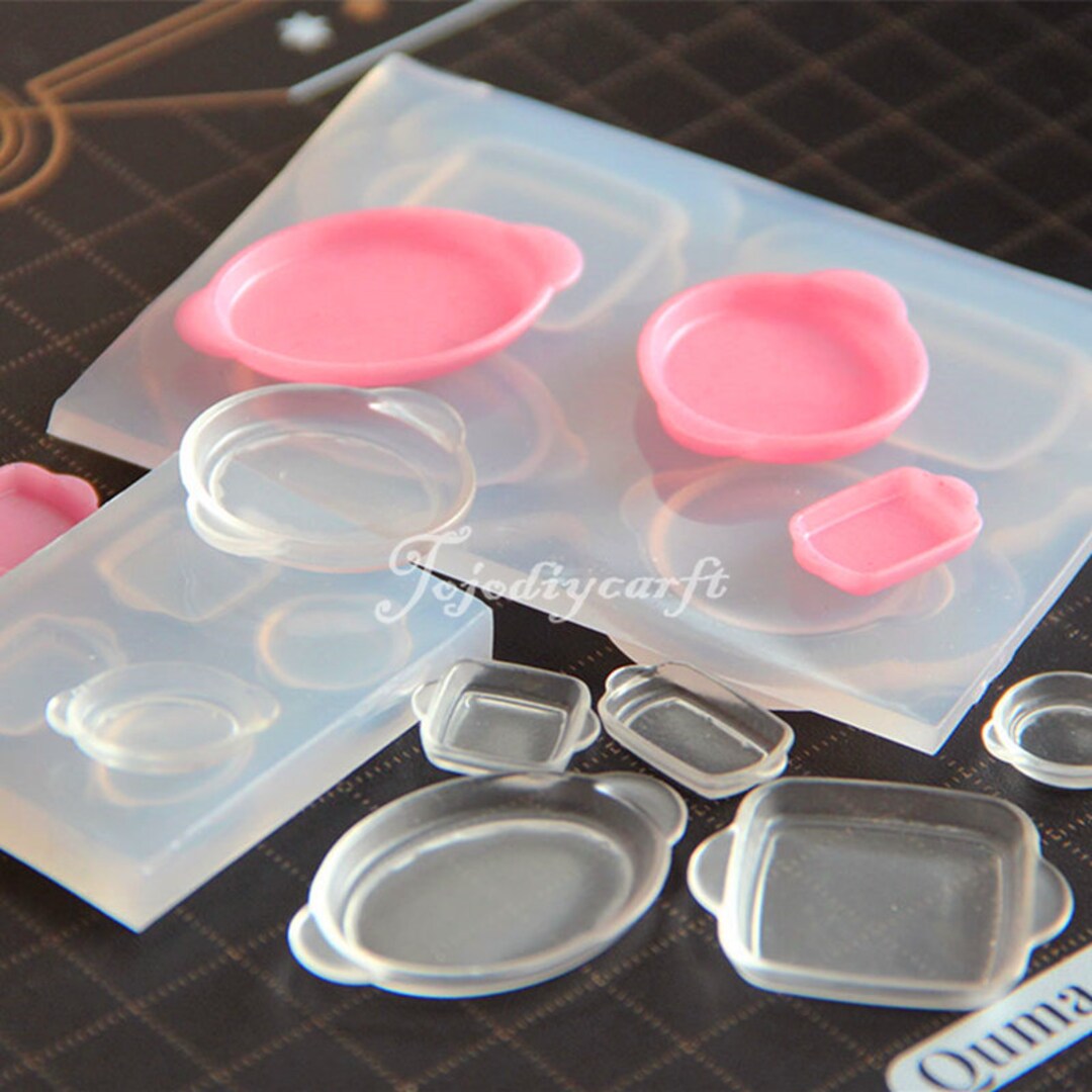 Miniature Tray Resin Silicone Mold-round Oval Tray Mold-geometric Dish ...