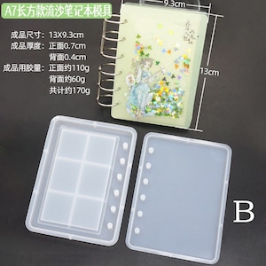 A5 A6 A7 Notebook Cover Quicksand Silicone Mold-notebook Cover Shaker ...