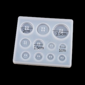 Colorful Button Silicone Mold-circular Button Resin Mold-button ...