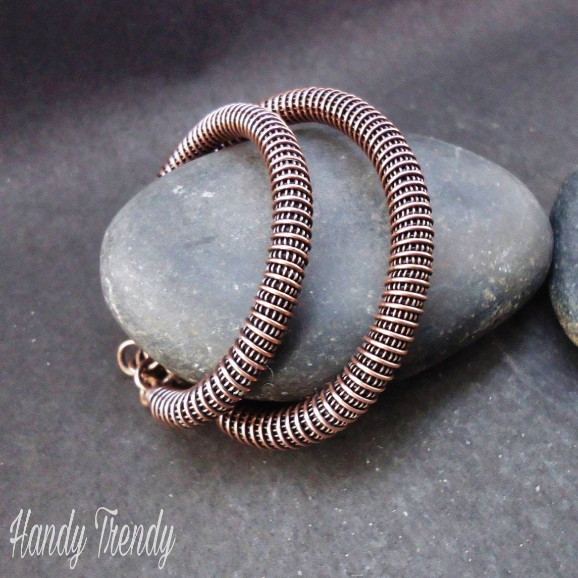 Coiled-coil cuff bracelet Couple bracelet Wire wrap bracelet | Etsy