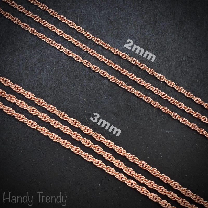 Copper Rope Chain - Etsy