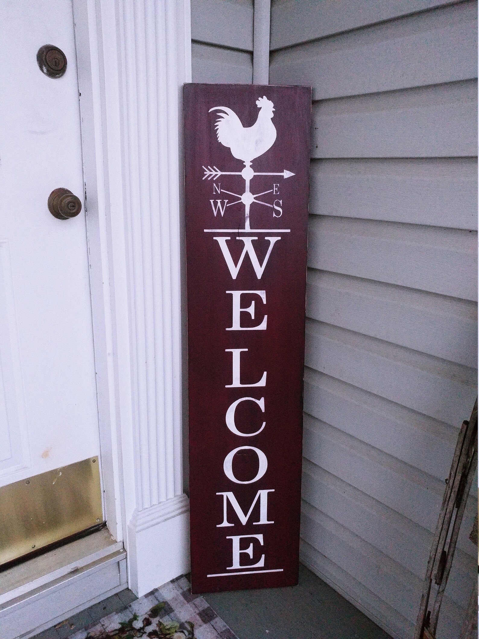 WELCOME SIGN Welcome Sign for Front Porch Vertical Welcome - Etsy