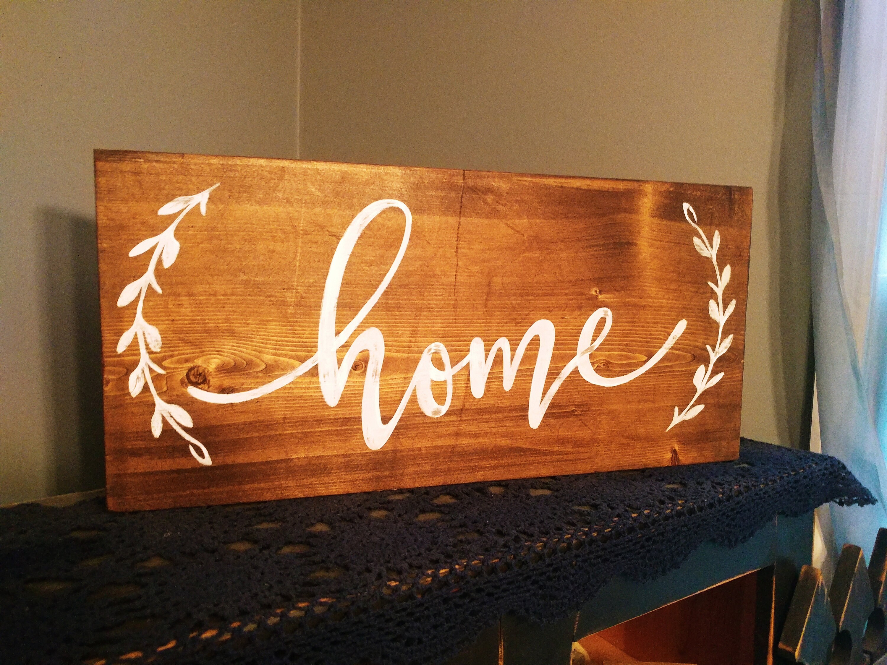 Large Wooden Handmade Home Sign, Farmhouse Home Signs, Everyday ...
