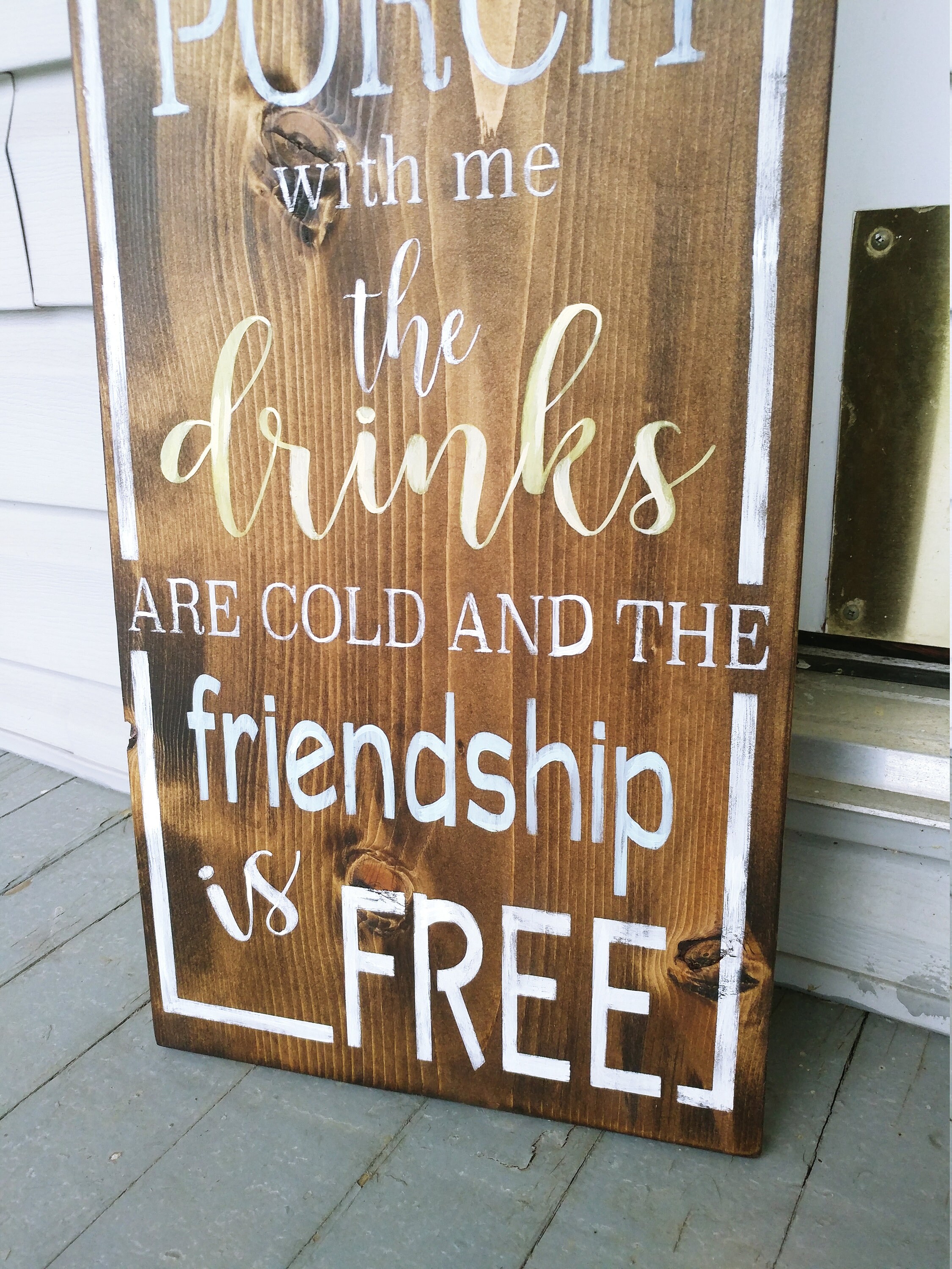 Front Porch Sign Porch Decor Wood Welcome to Our Porch Sign | Etsy