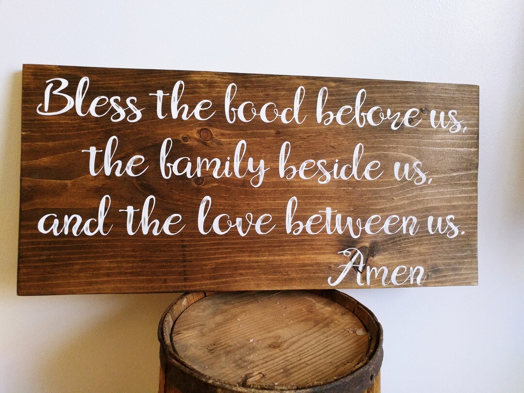 Large Handmade Bless This Food Prayer Sign for Your Kitchen and Dinning ...