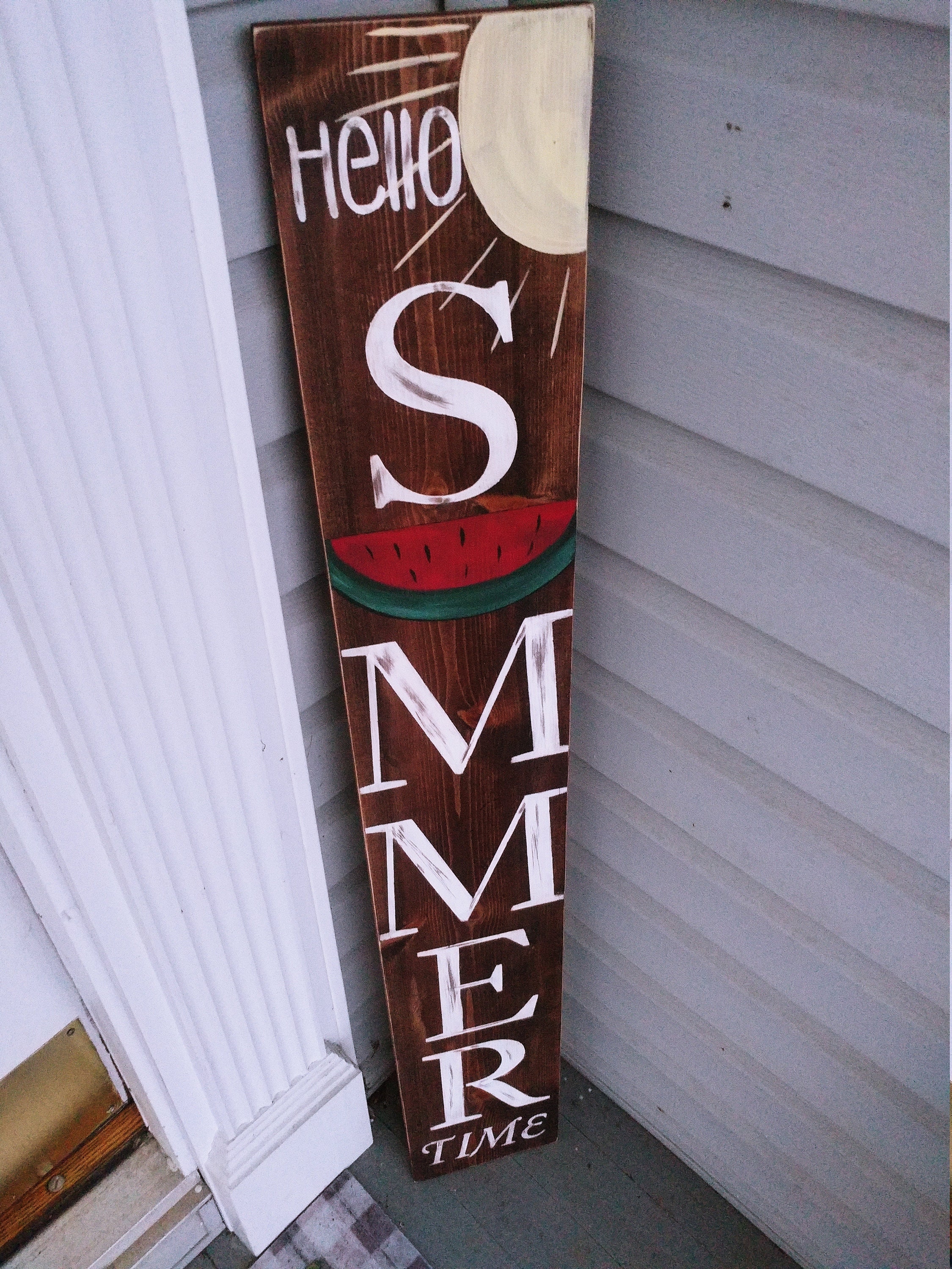 Reversible Spring Sign Hello Spring Sign Vertical Spring - Etsy