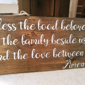 Large Handmade Bless This Food Prayer Sign for Your Kitchen and Dinning ...