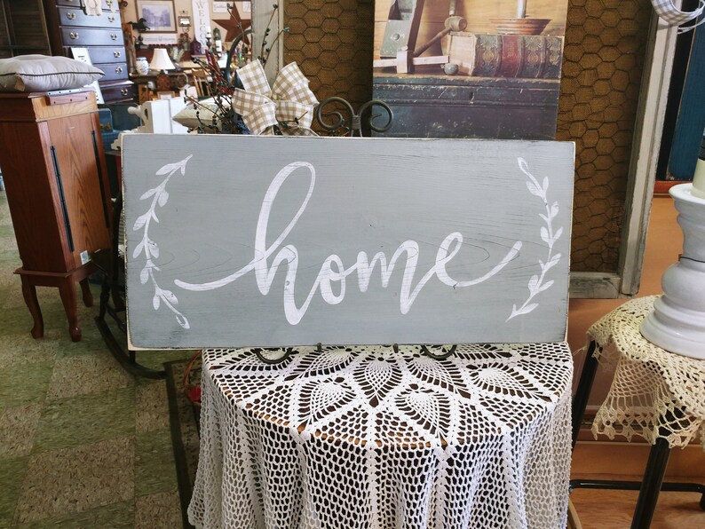Large Wooden Handmade Home Sign, Farmhouse Home Signs, Everyday ...