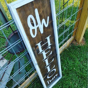 Front Porch Hello Sign, Oh Hello There Sign, Welcome Porch Sign ...