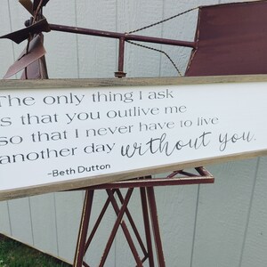 Beth Dutton Quote, Yellowstone Quotes, Rip and Beth, Handmade Wood Sign ...