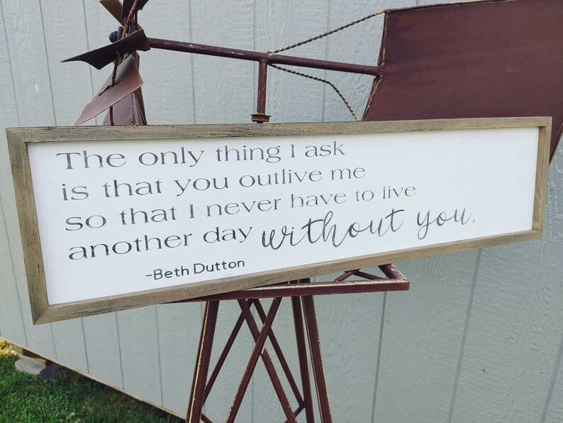 Beth Dutton Quote Yellowstone Quotes Rip and Beth Handmade - Etsy