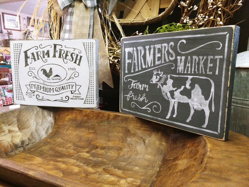 Farmhouse kitchen signs kitchen decor signs with farm | Etsy