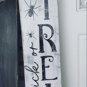 4 Ft Halloween Welcome Porch Sign, Spooky Porch Decor, Vertical ...