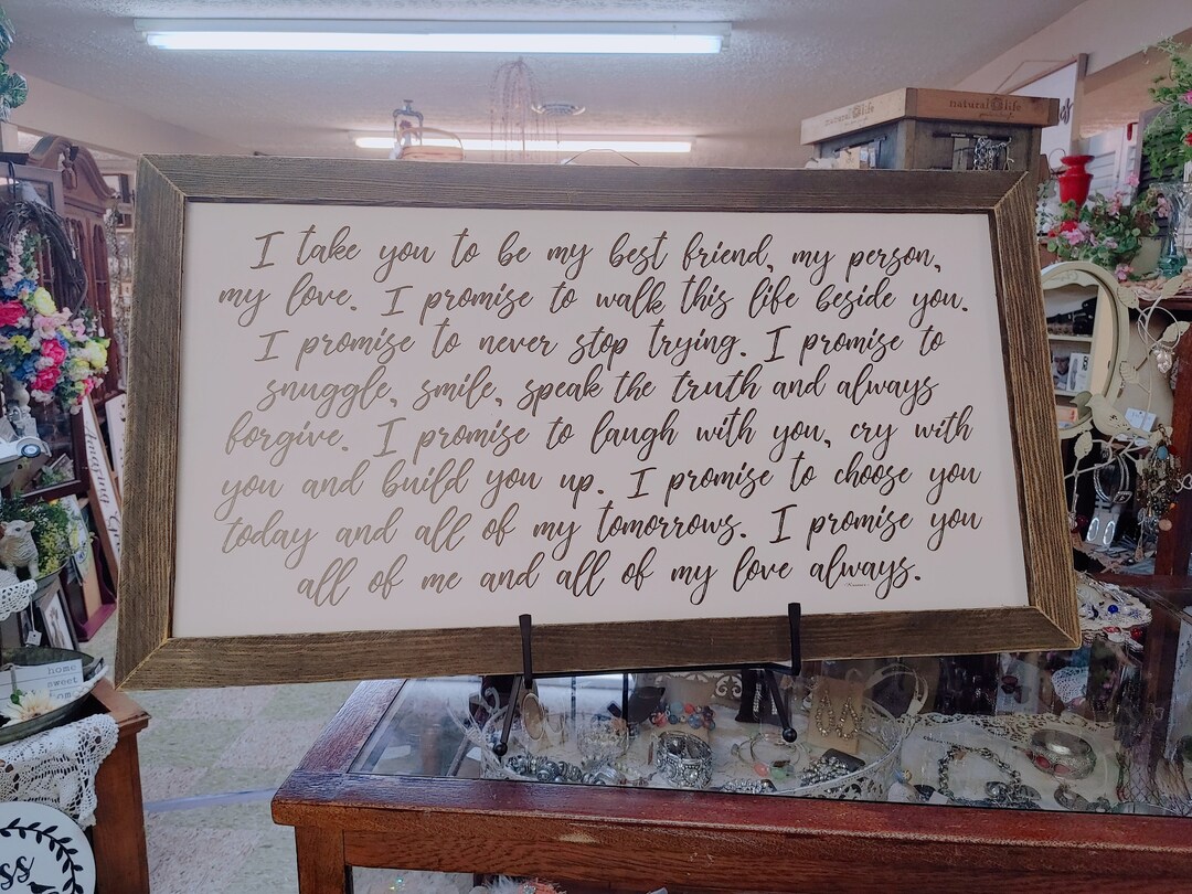 Beautiful I Take You Wood Frame Picture - Etsy