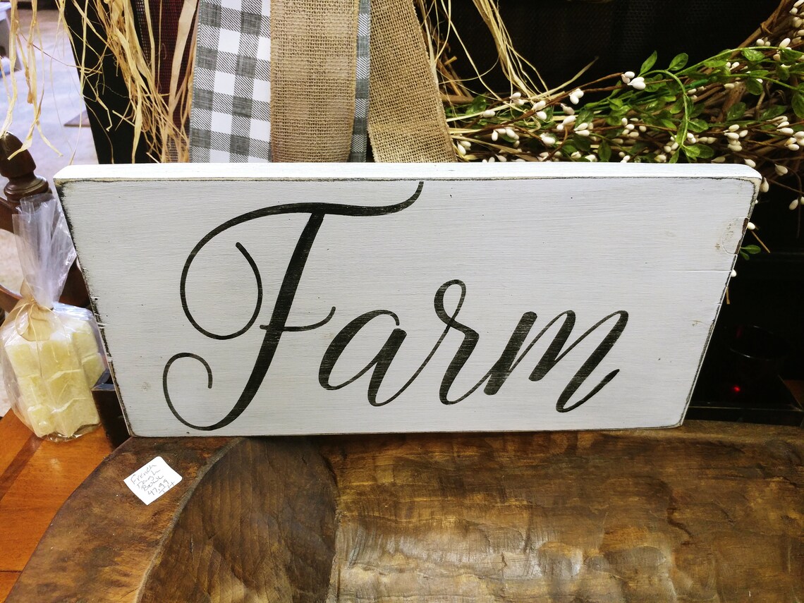 Farmhouse Farm Sign, Kitchen Wall Decor, Kitchen Signs, Farm Signs ...
