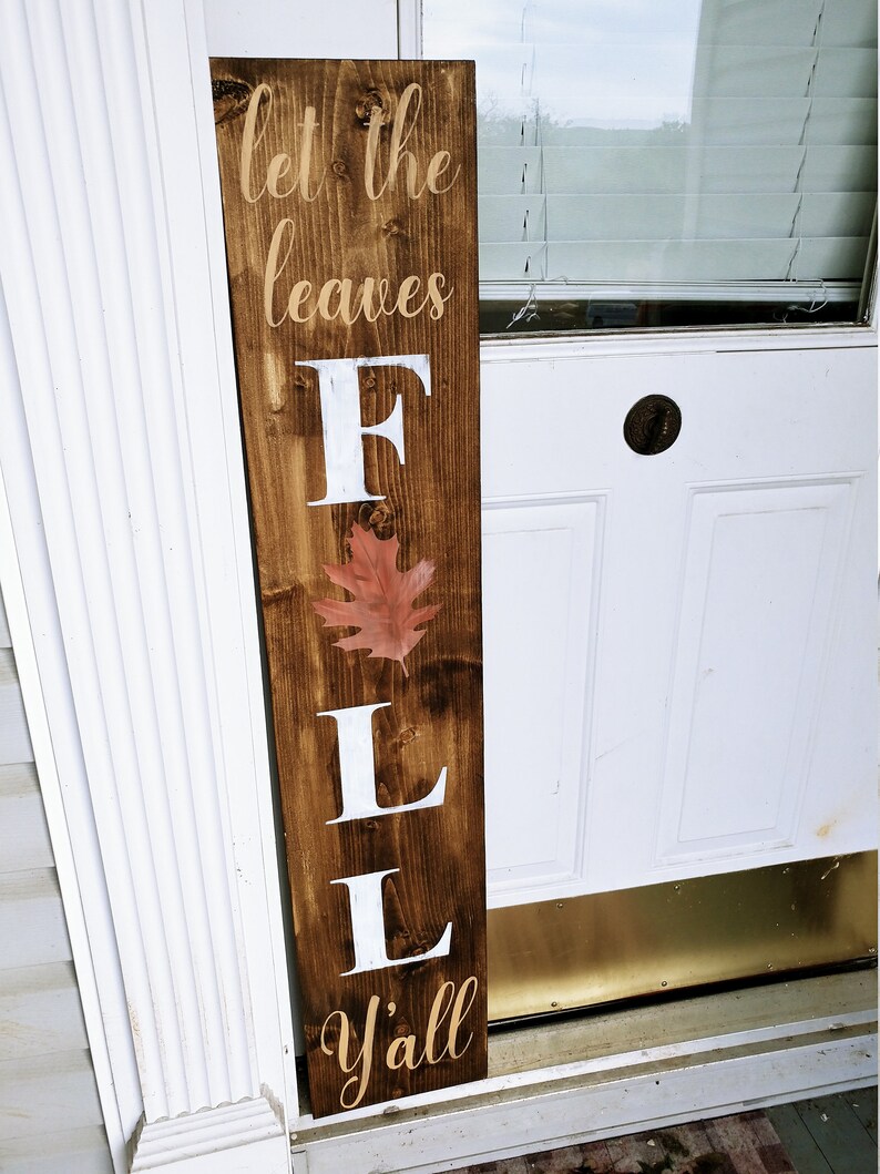 NEW DESIGN Vertical Fall Welcome Sign Vertical Wood Sign | Etsy