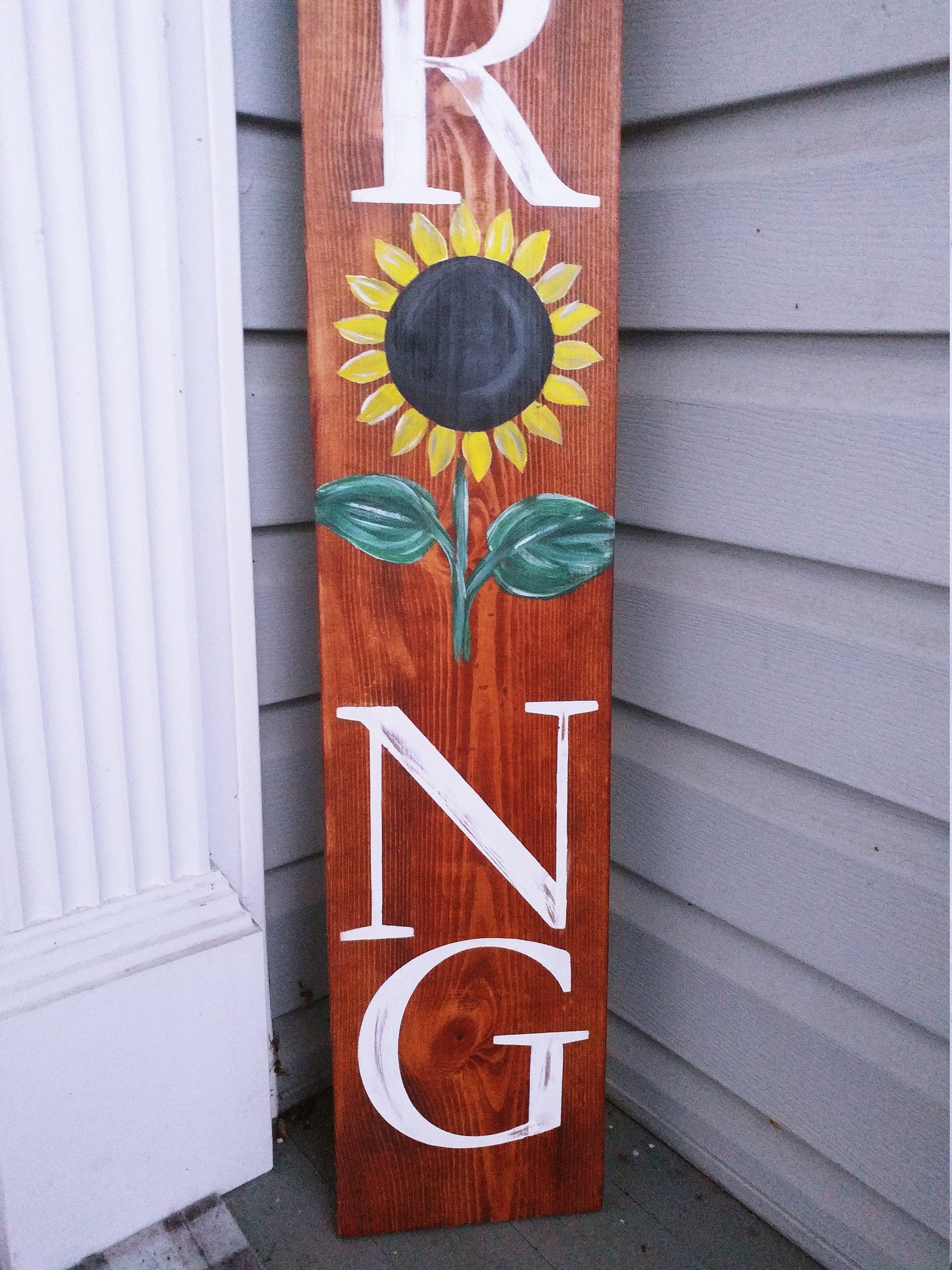 Reversible Spring Sign Hello Spring Sign Vertical Spring - Etsy