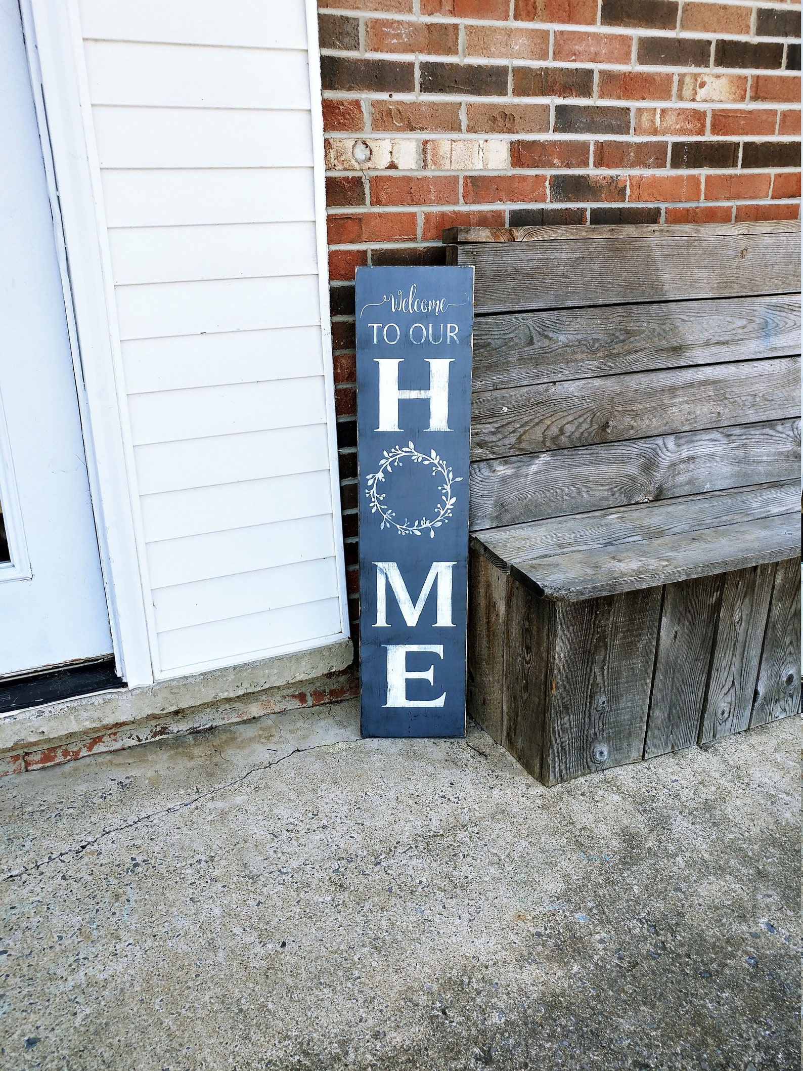Vertical Welcome to Our Home Wood Sign Welcome Sign for Front - Etsy