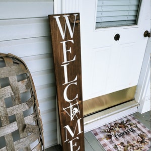 Vertical Welcome Sign for Front Door, Lineman Gift, Fathers Day Gift ...