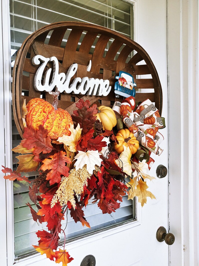 Fall Wreath for Front Door Fall Door Decor Large Fall - Etsy