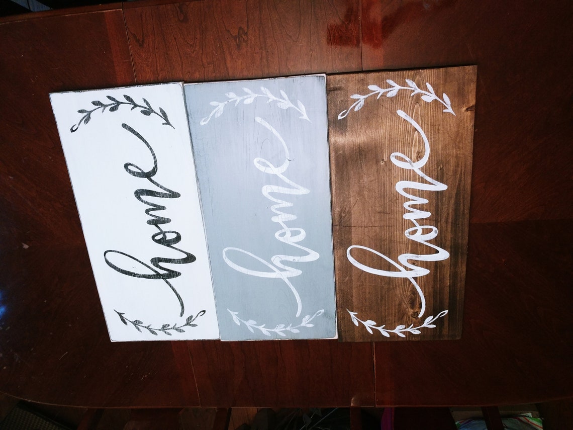 Large Wooden Handmade Home Sign, Farmhouse Home Signs, Everyday ...