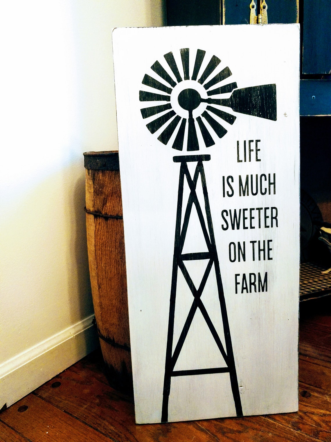 Handmade wood farmhouse sign for everyday decor that features | Etsy