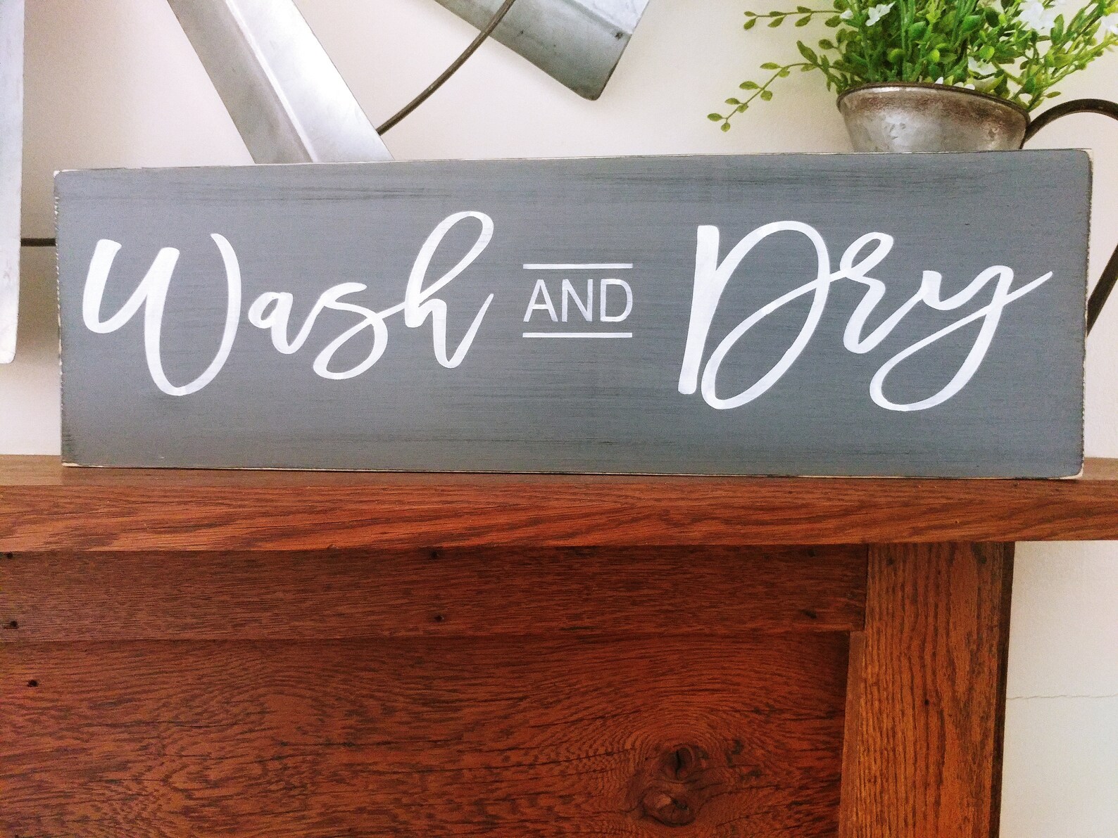 Handmade Farmhouse Wash and Dry Laundry Room Sign for All Year Round ...