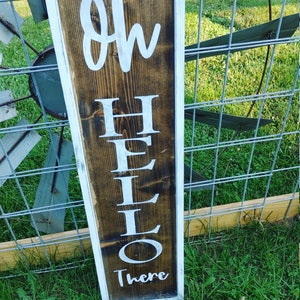 Front Porch Hello Sign, Oh Hello There Sign, Welcome Porch Sign ...