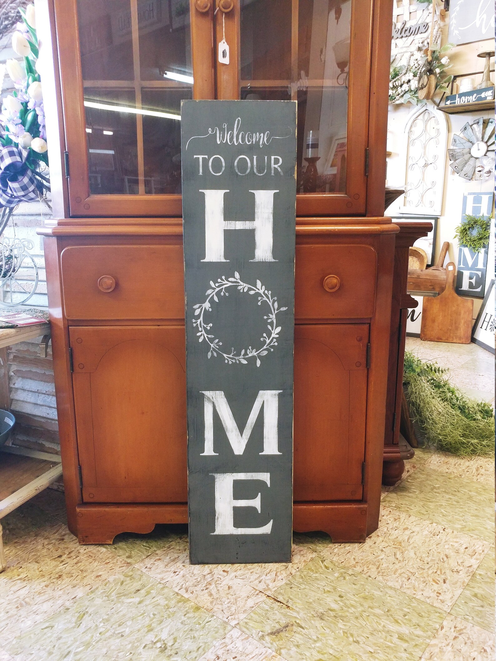 Vertical Welcome to Our Home Wood Sign Welcome Sign for Front - Etsy