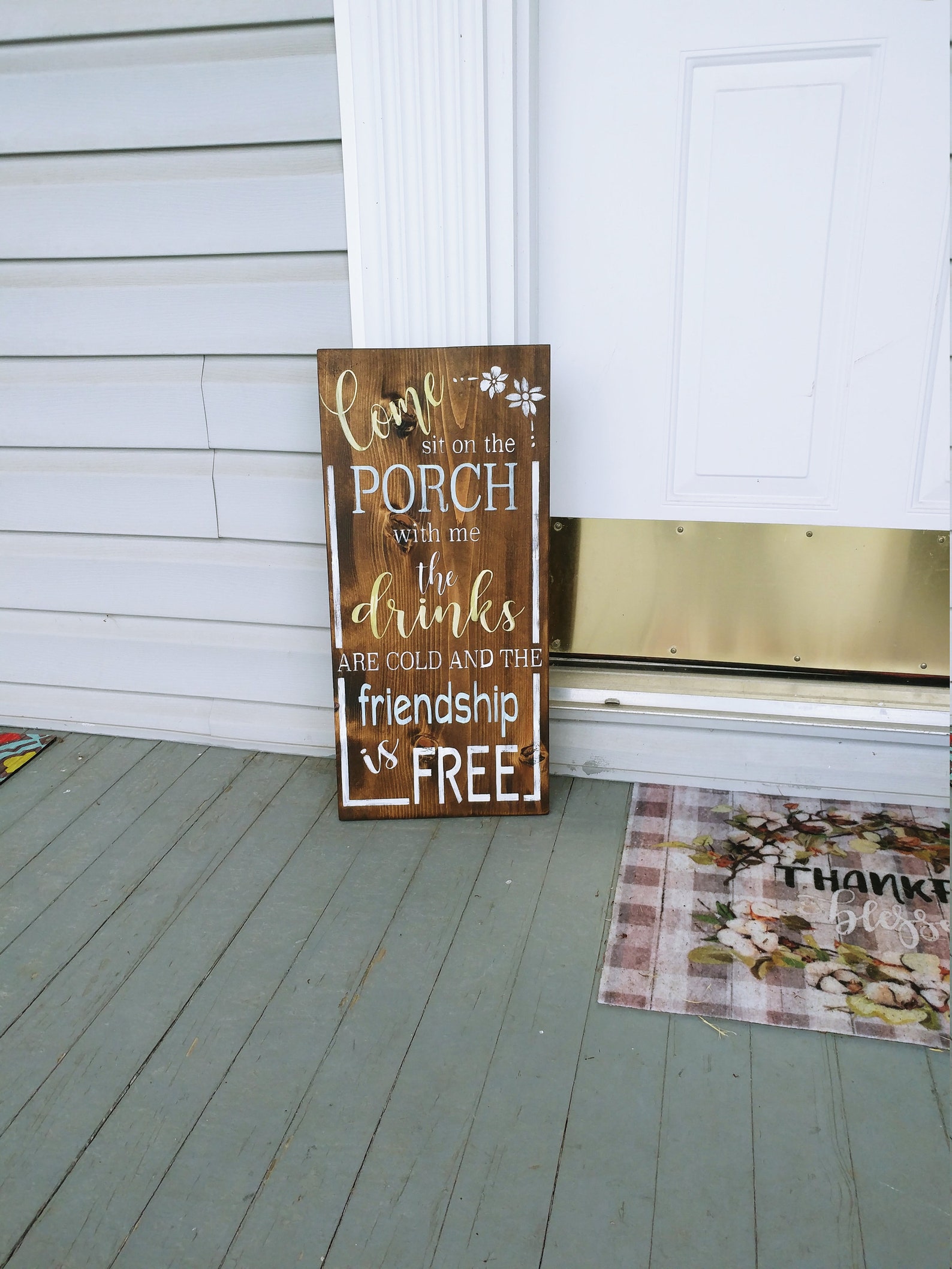 Front Porch Sign Porch Decor Wood Welcome to Our Porch Sign | Etsy