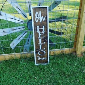 Front Porch Hello Sign, Oh Hello There Sign, Welcome Porch Sign ...