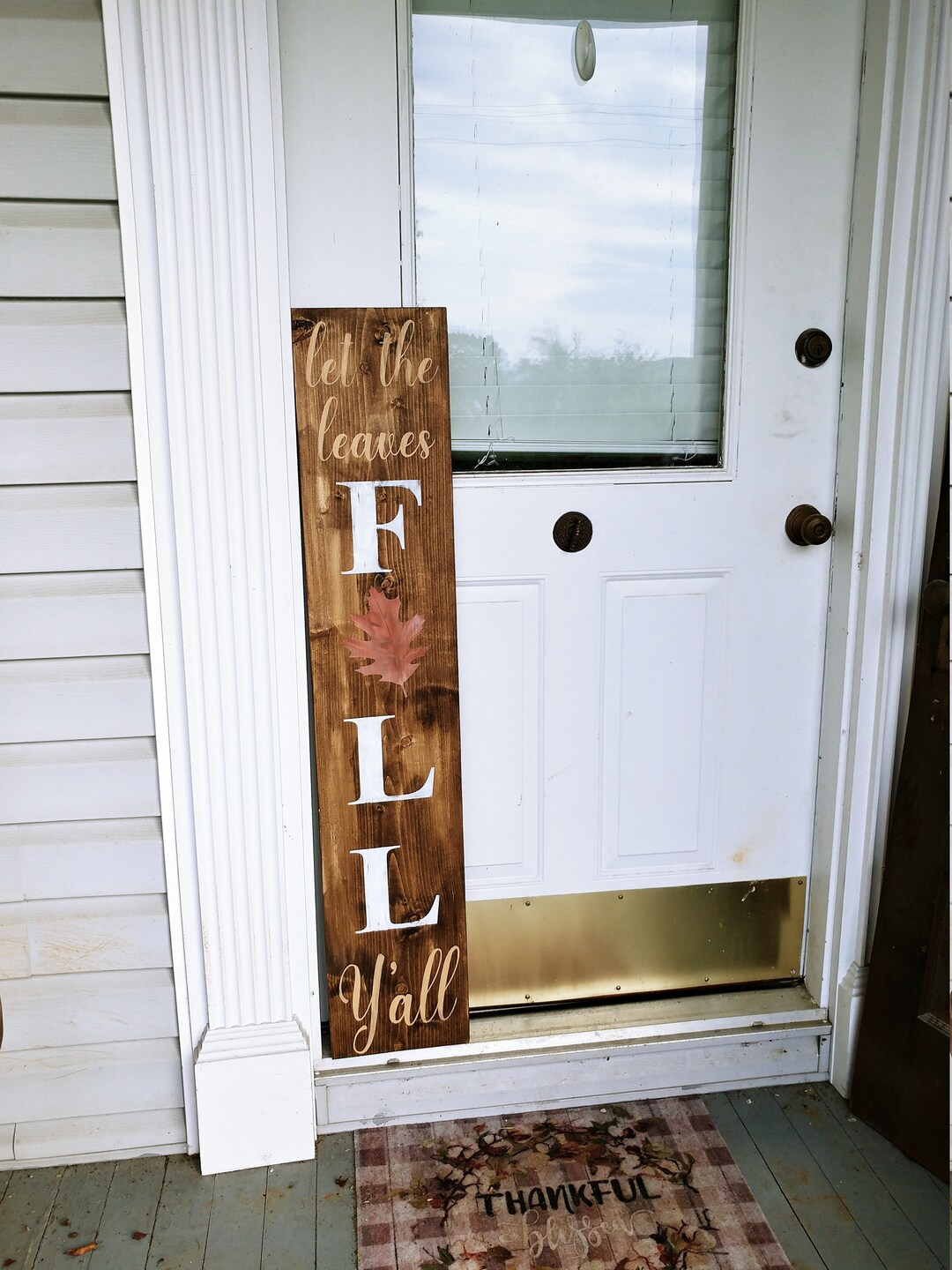 NEW DESIGN, Vertical Fall Welcome Sign, Vertical Wood Sign, Vertical ...