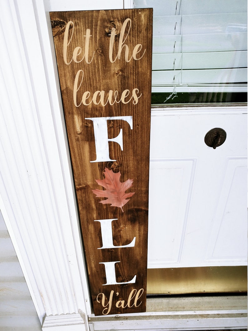 NEW DESIGN, Vertical Fall Welcome Sign, Vertical Wood Sign, Vertical ...