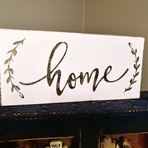 Large Wooden Handmade Home Sign, Farmhouse Home Signs, Everyday ...