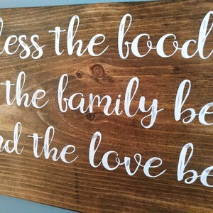 Large Handmade Bless This Food Prayer Sign for Your Kitchen and Dinning ...