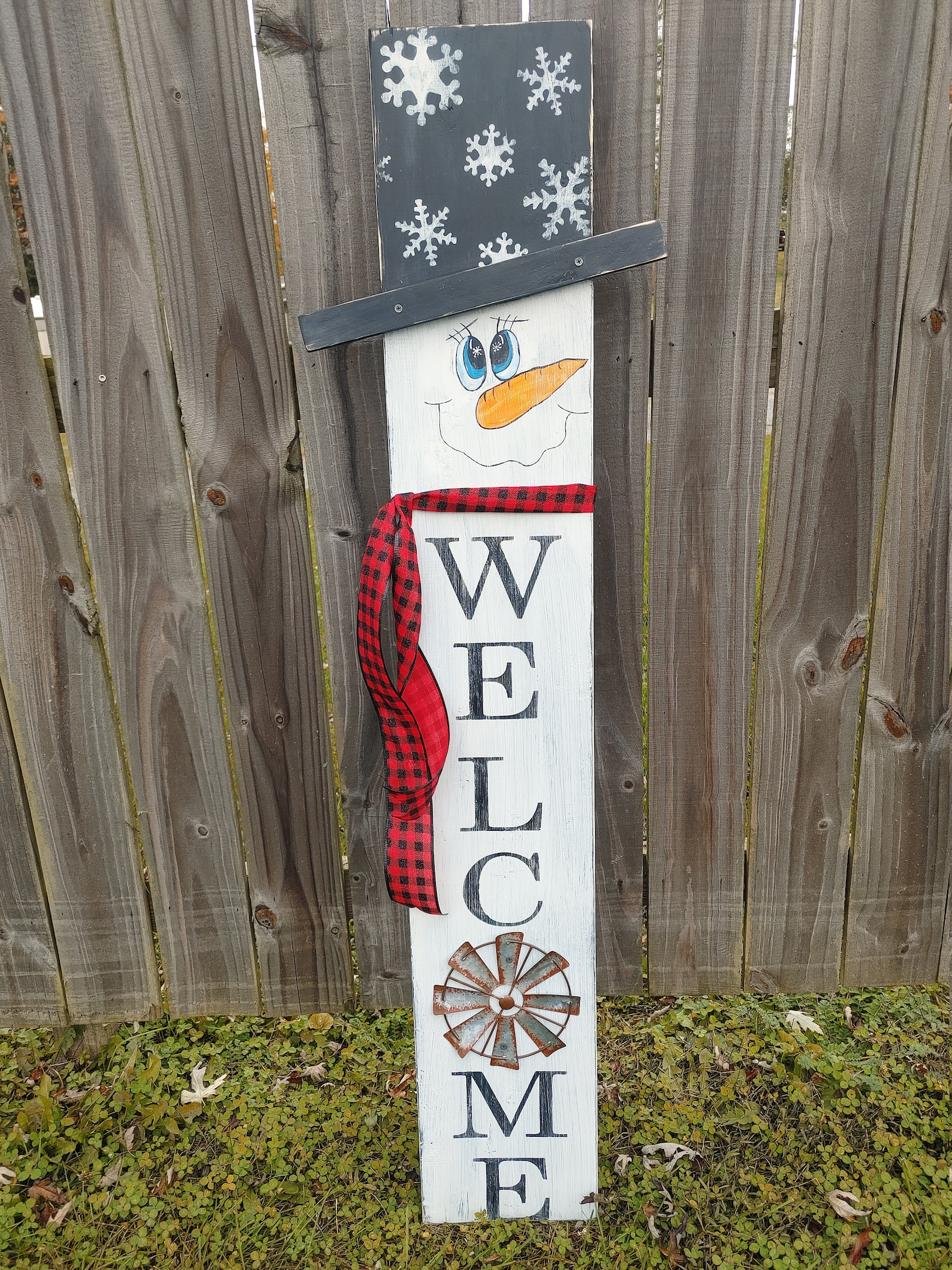 5 Ft Vertical Welcome Snowmen Sign for Front Porch, Snowman Porch Decor ...