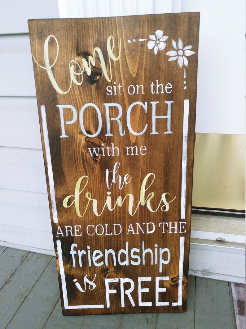 Front Porch Sign Porch Decor Wood Welcome to Our Porch Sign | Etsy