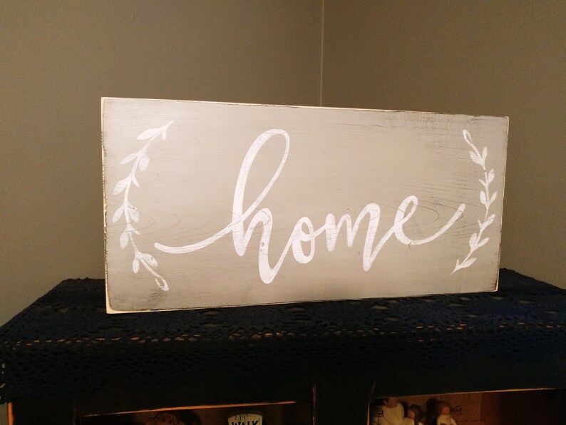 Large Wooden Handmade Home Sign, Farmhouse Home Signs, Everyday ...