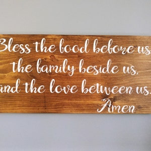 Large Handmade Bless This Food Prayer Sign for Your Kitchen and Dinning ...