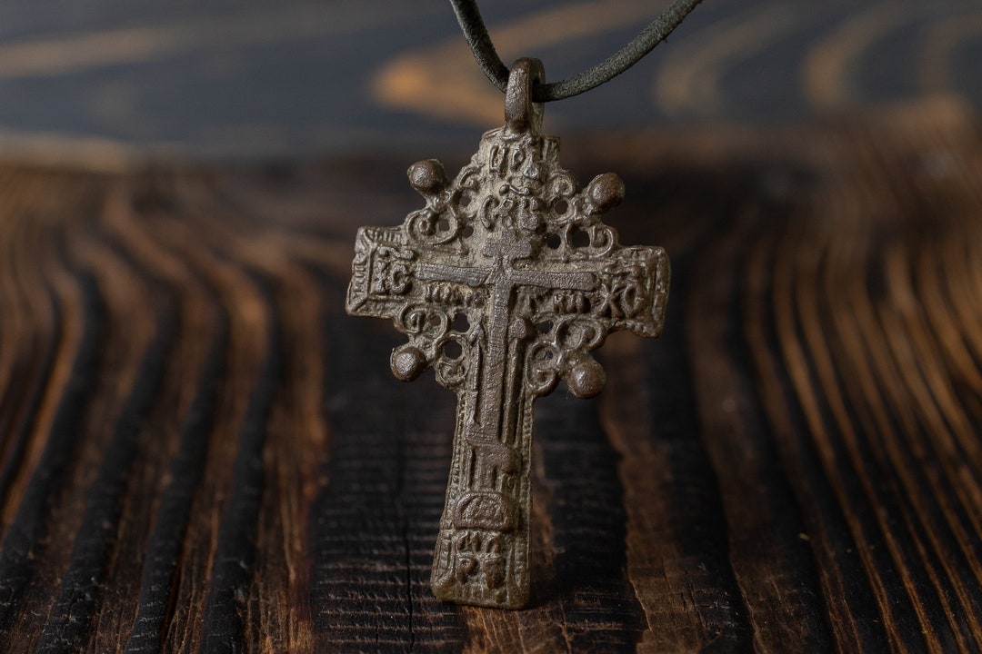 Large Authentic Medieval Ancient Cross Pendant Ca. 17th-18th Century AD ...