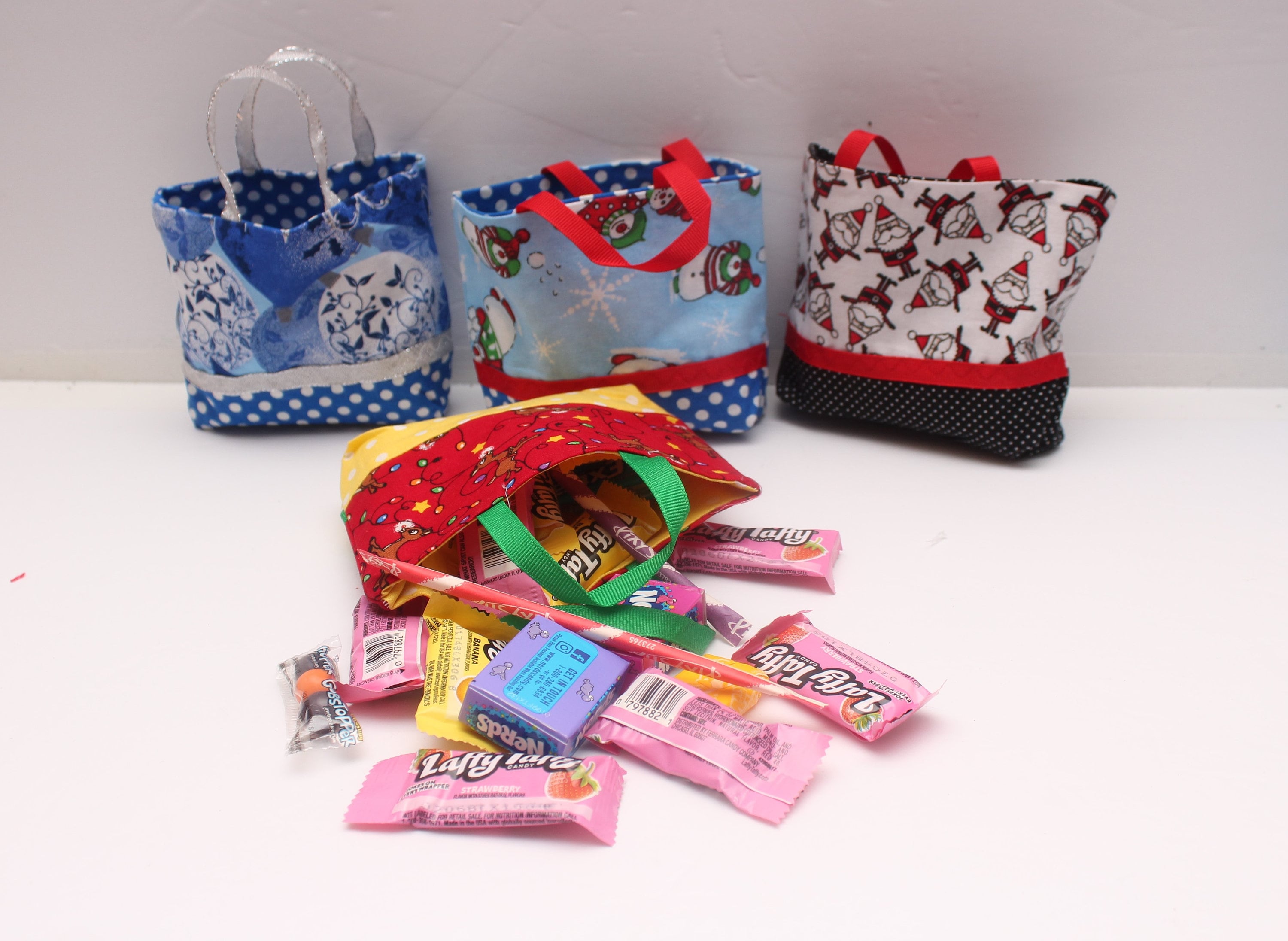 Mini Christmas Gift Bags Mini Tote Gift Bags Gift Tote - Etsy