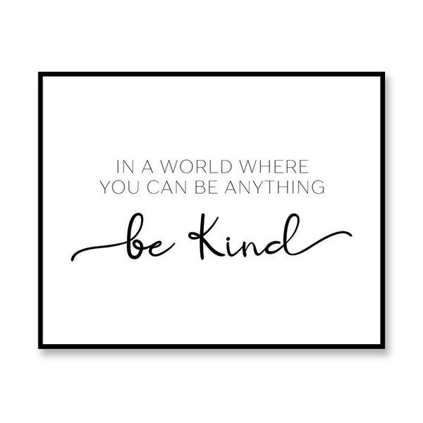 Be Kind Printable - Etsy