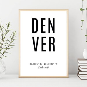 Denver Print, Denver Printable, Denver Typography, Denver Wall Art ...
