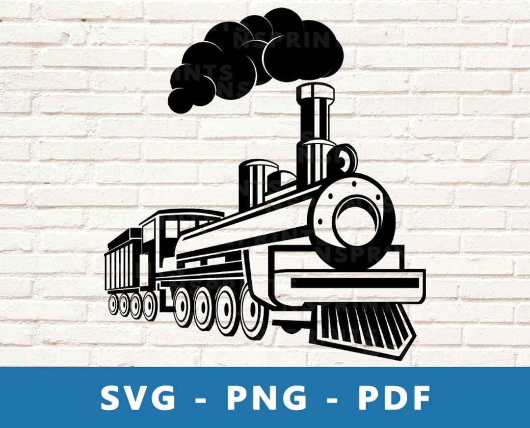 Train SVG, Train PNG, Locomotive Clipart, Engine Vector, Train Cut File ...