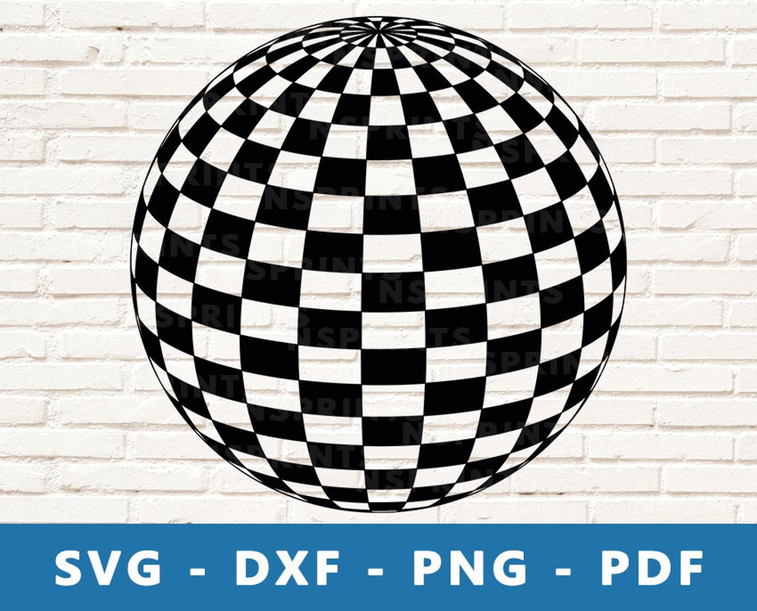 Checkered Sphere SVG, Sphere PNG, Checkered Globe Vector, Sphere ...
