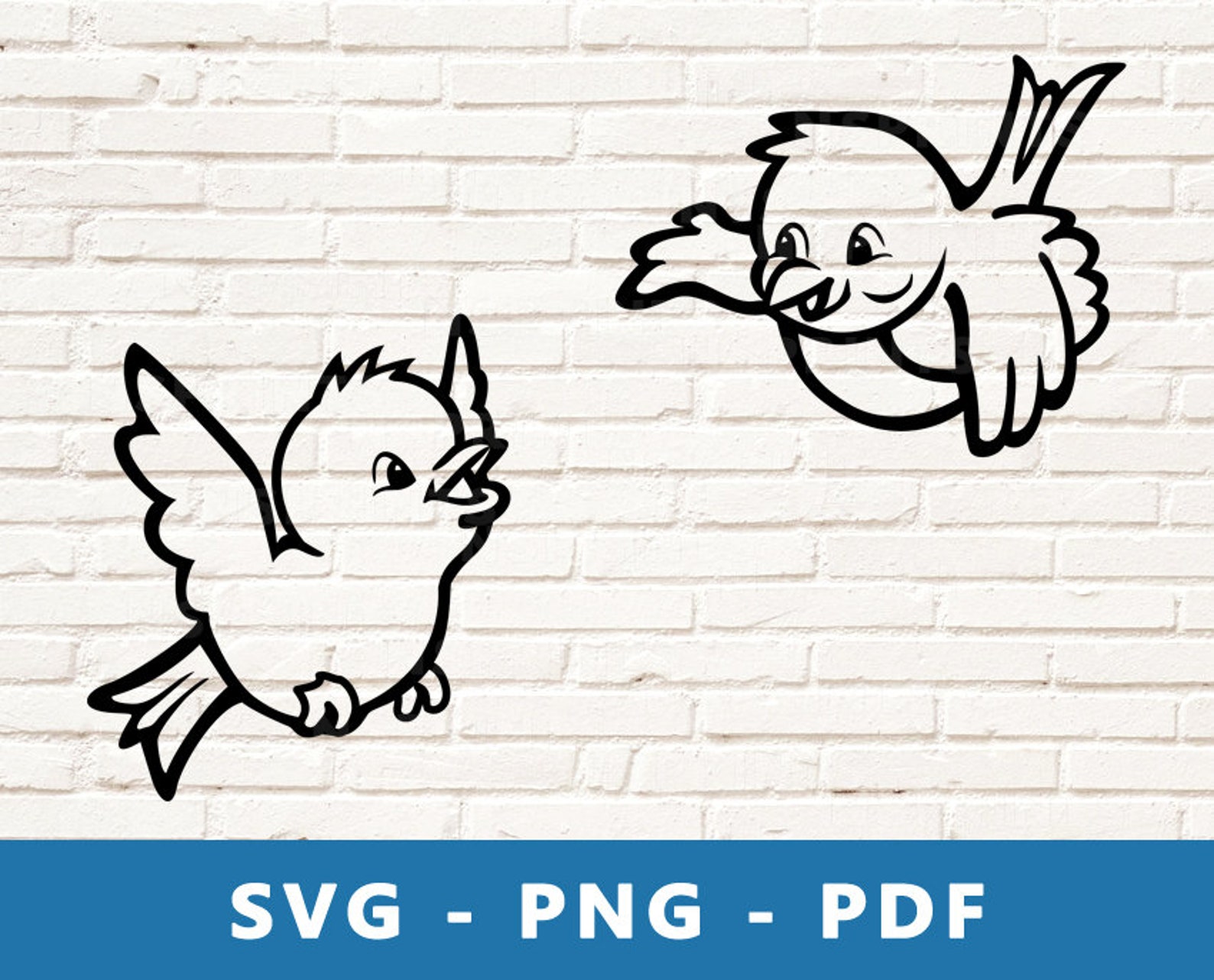 Cute Birds SVG Tiny Birds PNG Cartoon Birds Clipart Birds | Etsy