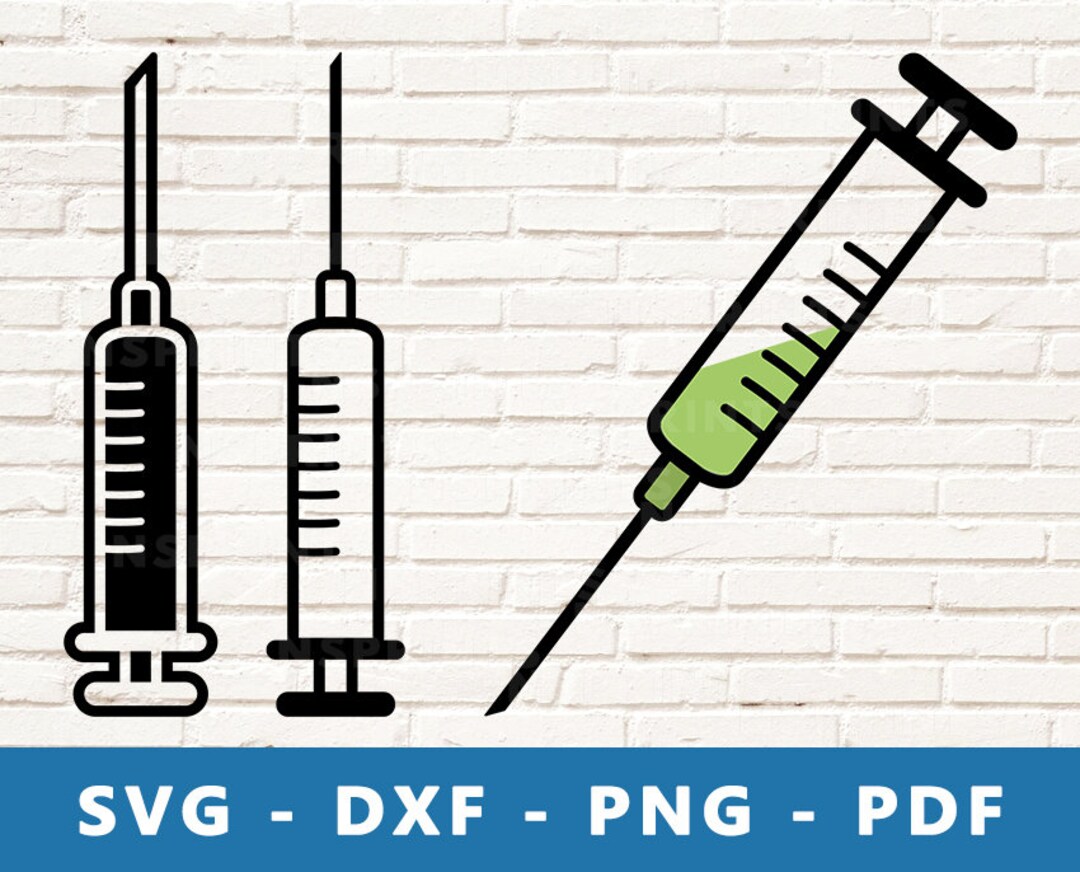 Syringe SVG Syringe PNG Injection Svg Syringe Vector - Etsy