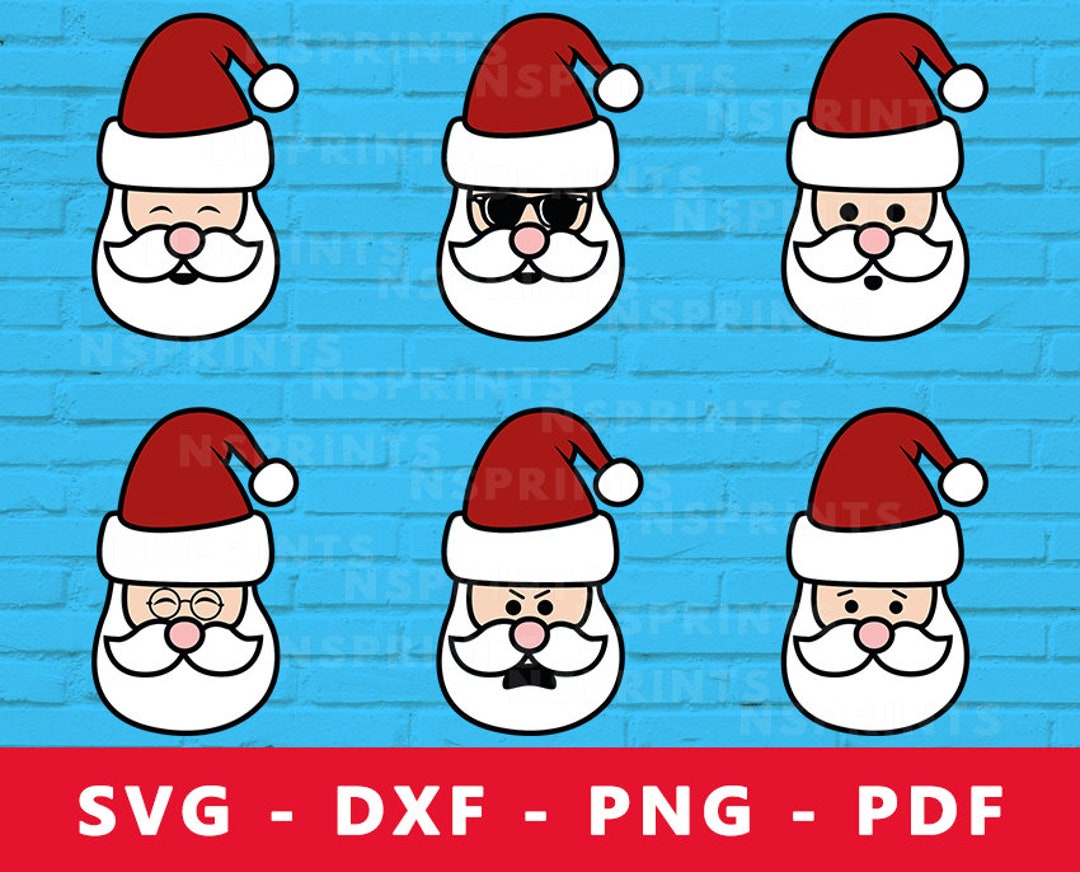 Santa SVG Santa Claus Svg Santa Heads Christmas Svg Santa - Etsy