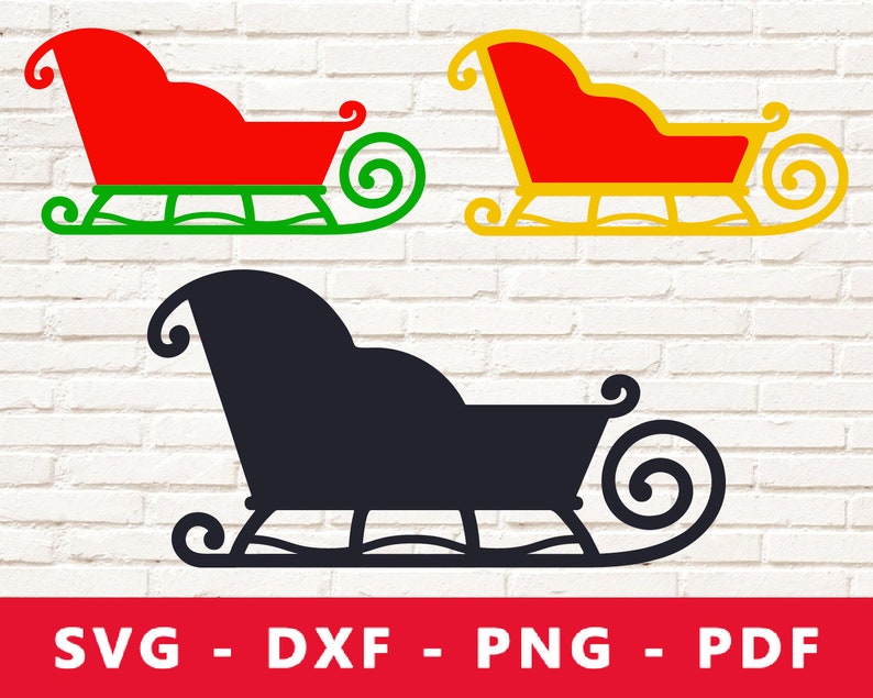 Christmas Sleigh SVG, Santa's Sleigh Svg, Christmas Svg, Sleigh Svg ...