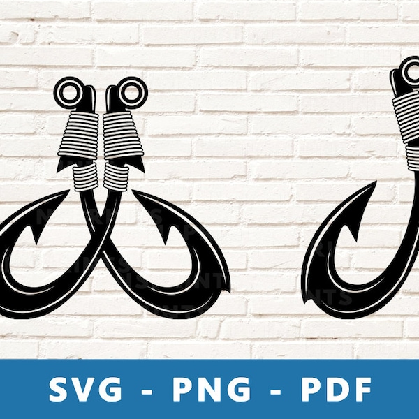 Fish Hook Svg - Etsy